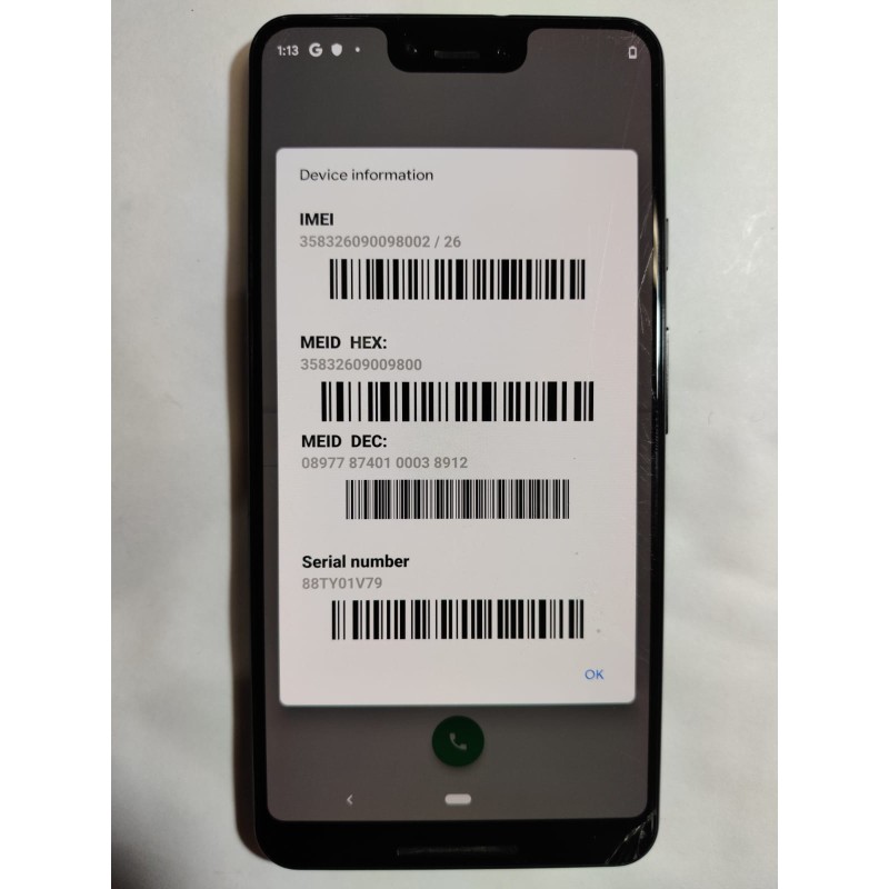 Buy Google Pixel 3 XL 128GB Just Black Broken Screen | Phonebot